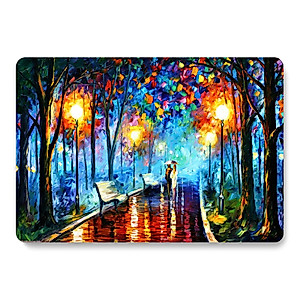 IVY Hard Shell Case with Keyboard Cover Case for MacBook Air 13 with M2 (Models: A2681) Oil Painting Case - E