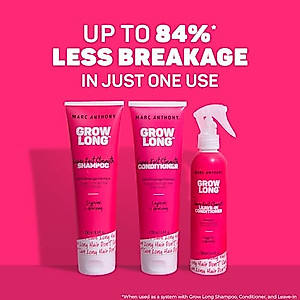 Marc Anthony Leave-In Conditioner Spray & Detangler, Grow Long Biotin - Anti-Frizz Deep Conditioner For Split Ends & Breakage - Vitamin E, Caffeine & Ginseng for Curly, Dry & Damaged Hair