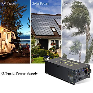 WZRELB 8000W 24VDC to 120VAC Pure Sine Wave Solar Power Inverter Homeuse Car Inverter