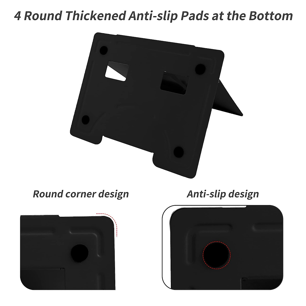 Metal Book Stand Book Holder Book Stand for Reading Adjustable Book Holder for Reading (Full Black)