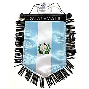 PRK 14 Guatemala Guatemalan Flags for Cars Decals Sticker Small Rearview Mirror Automobile Accessories Homes Design Hanging Mini Banners Windows Sticks to Glass Quality Made Mini Banners