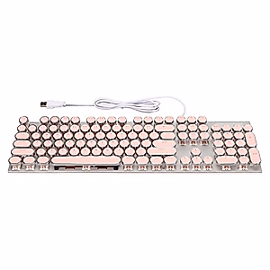 LBEC Mechanical Keyboard, ABS Material Mechanical Gaming Keyboard 104 Keys Typewriter Style Ergonomic Design (Red Switch)