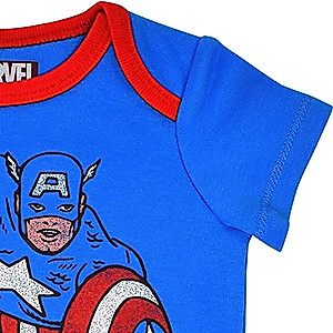 Marvel Avengers Newborn Baby Boys 5 Pack Short Sleeve Bodysuits Classic 0-3 Months