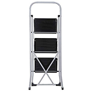 3 Step Ladder Folding Step Stool Ladder w/Handgrip & Wide Pedal Home Indoor