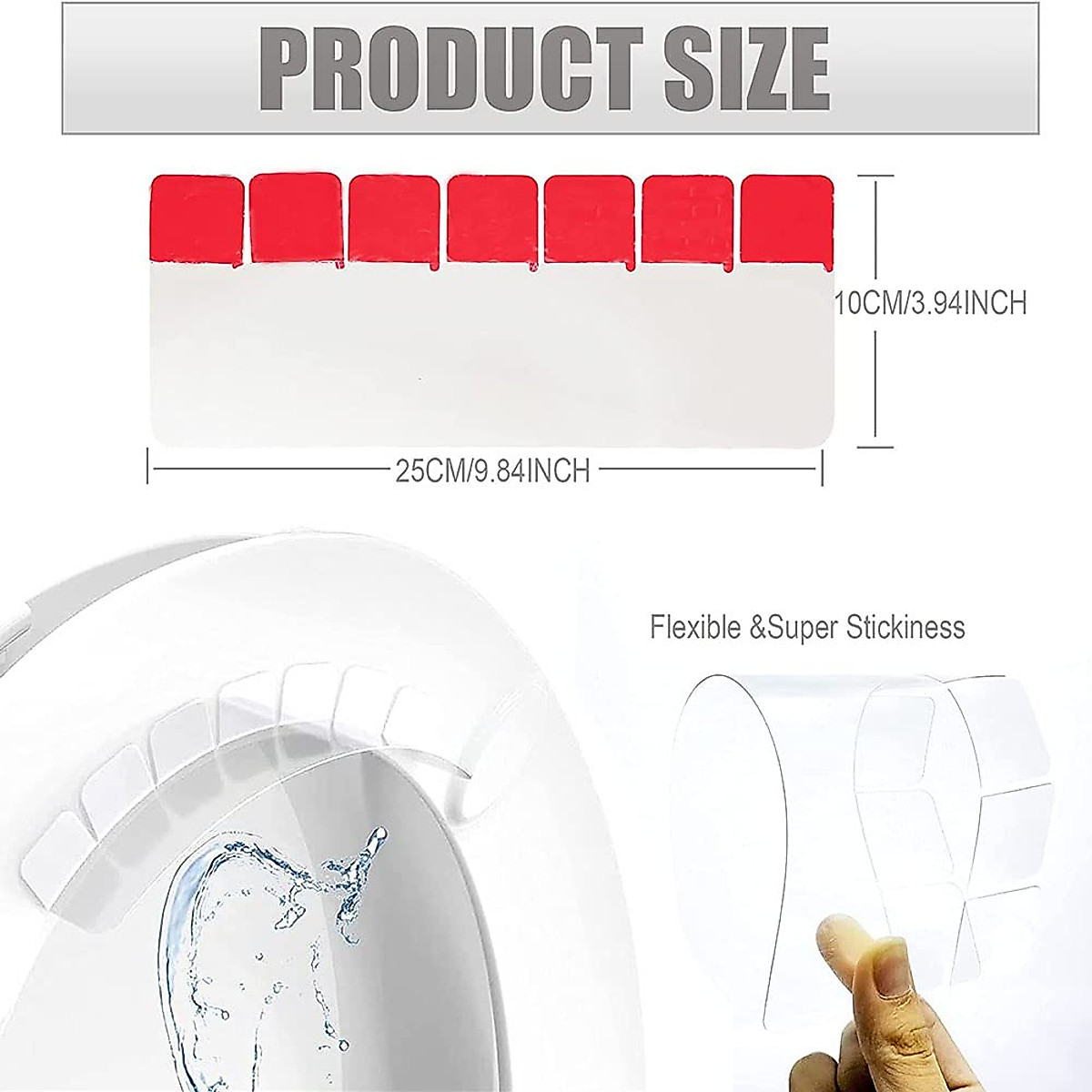 Toilet Seat Splash Guard, Pee Guard for for Kid Adults Urine Deflector for Toilet Seat Potty Training Splash Guard, Prevent Peeing Splash Between Toilet Seat Cover and Bowl