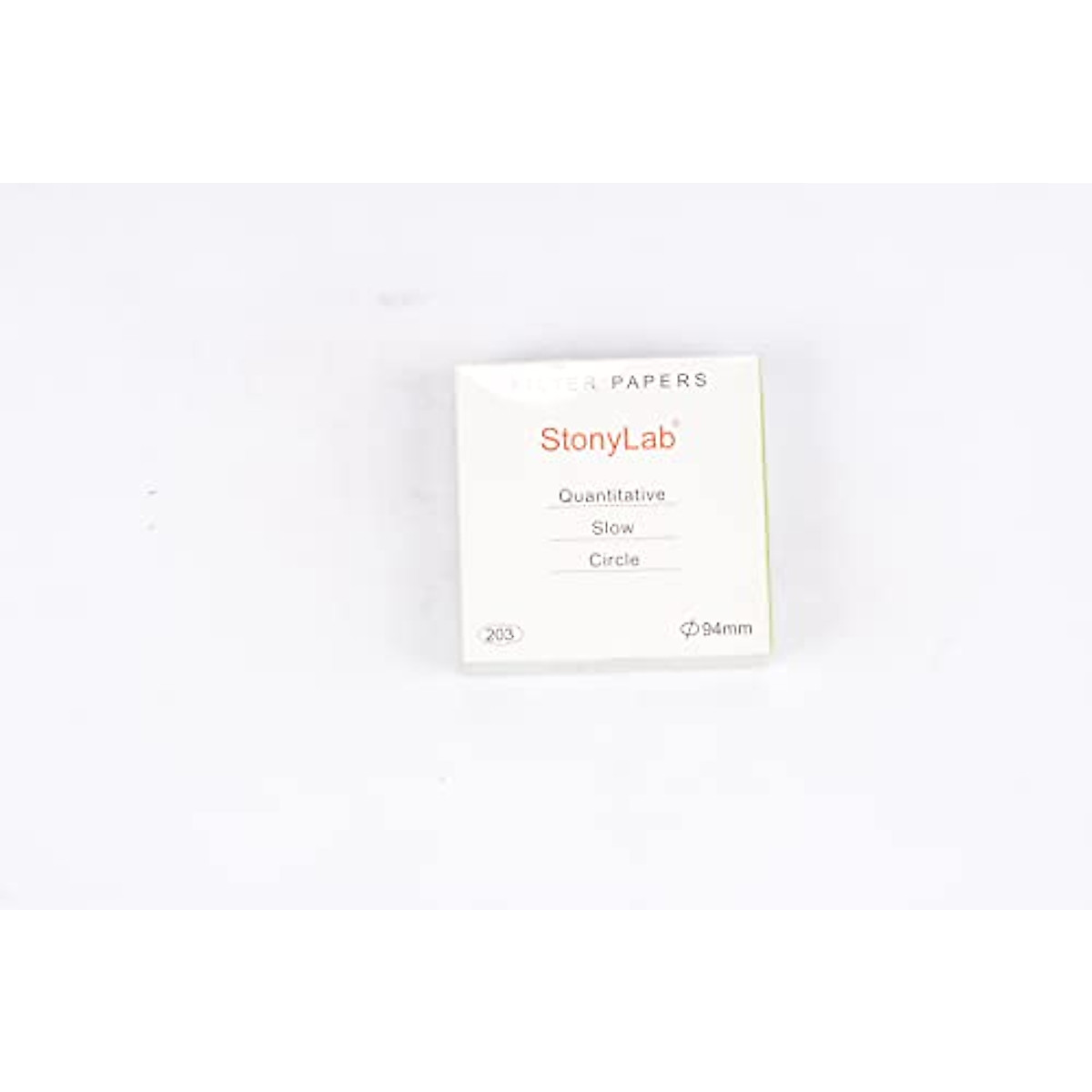stonylab Quantitative Filter Paper, 100 Pack Slow Flow Rate Cellulose Filter Paper Circles with 10 Micron Particle Retention, 94 mm Diameter