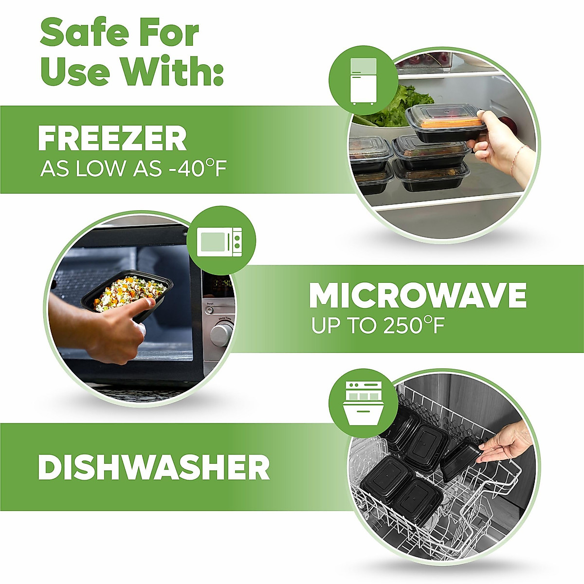 Comfy Package [12 oz -50 Count 1 Compartment Meal Prep Containers Reusable - Microwaveable, Dishwasher and Freezer Safe, BPA-Free, Portion Control and Convenience Food Storage with Lids, Stackable