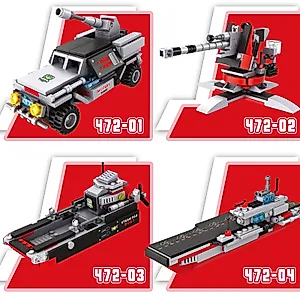 Aircraft Carrier Building Set, 1161 Pieces Military Battleship Building Blocks Sets with Patrol Boat, Fighter Airplane, Creative WW2 Roleplay Ship Construction toys for Kids Boys Girls 6-12 Years Gift