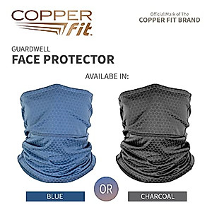Copper Fit Unisex Adult Guardwell Face Cover and Neck Gaiter, Blue