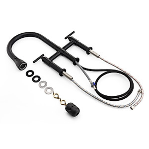 ARRISEA Matte Black Bridge Kitchen Faucet with 3 Mode Pull-Down Sprayer 2 Handle 8 Inch Faucet for Kitchen Sinks 3 Hole Kitchen Sink Faucet, Fingerprint Resistant Spot Free BL-BKF-15108BK