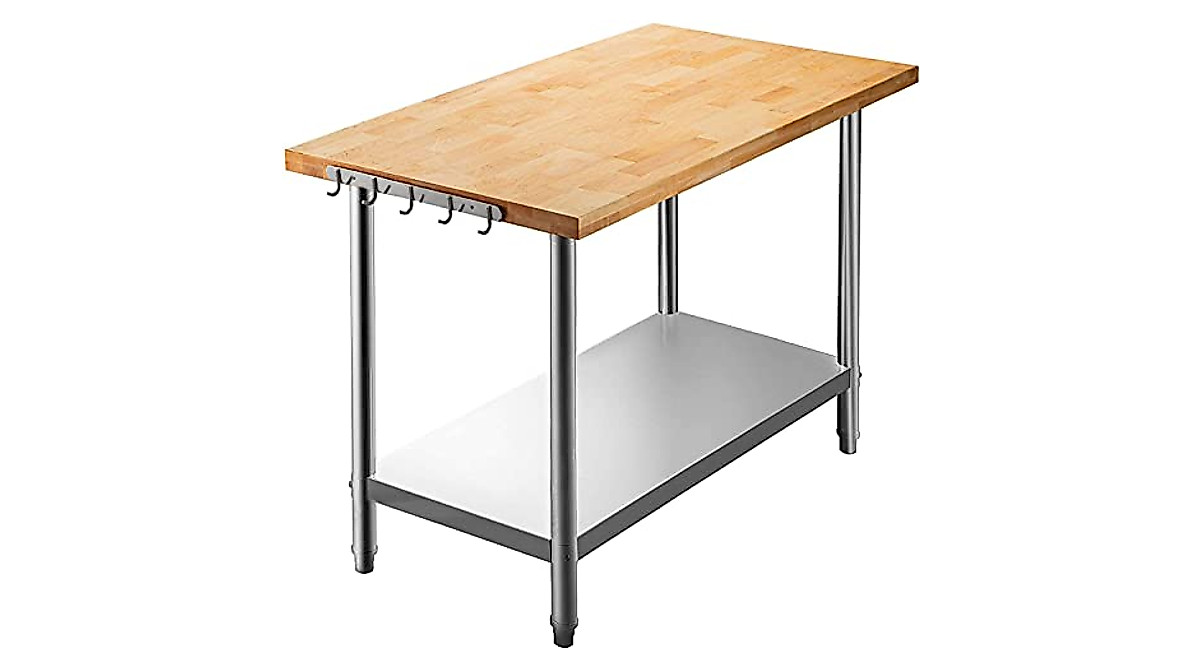 VEVOR Maple Top Work Table - Durable & Versatile Prep Table