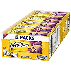 Newtons Soft & Fruit Chewy Fig Cookies, 48 Snack Packs (2 Cookies Per Pack, 4 Boxes)