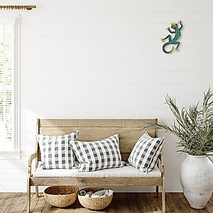 YARNOW Gecko Wall Decoration Garden Lizard Wall Art Metal Outdoor Wall Decor Gecko Sculpture for Home Office Garden Wall Decoration