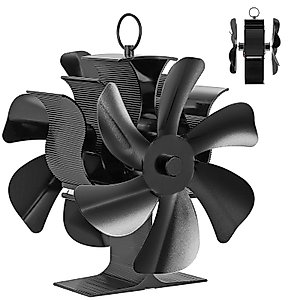 JossaColar Wood Stove Fan Heat Powered | New Large 12-Blade Stove Fan Woodstove Fan Non Electric | Eco Fan Heat Activated Fan for Wood Stove/Pellet Stove/Wood Burning Stove | Wood Stove Accessories
