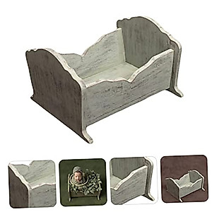 TOYANDONA 1pc Cot Photo Props Newborn Props Wood Crib Wooden Crib Baby Bed Photo Prop Infant Sleepers Newborn Photo Wood Cot Baby Photography Crib Wood Crib Prop Crib Photography Prop Baby