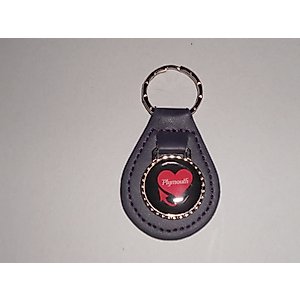 1967 1968 1969 1970 FURY VIP BARRACUDA VALIANT HEART LOGO LEATHER KEYCHAIN - PURPLE