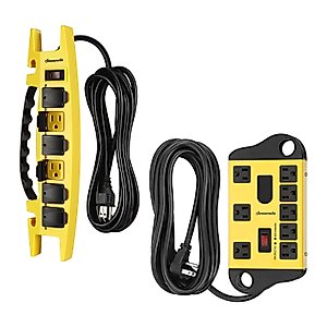 DEWENWILS Workshop Power Strip with 15FT Long Extension Cord, UL Listed