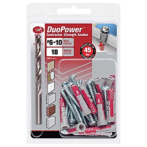 Hillman 376473 DuoPower Contractor-Strength Anchors, XL-Pak (#8), White