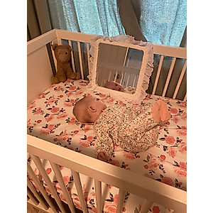 Cribby Baby Mirror for Crib and Bassinet for Infants and Newborns with Shatterproof, Unbreakable Acrylic and Full Quilted Cover, Interior Side Mounting, No Glass for Safe Early Learning Use