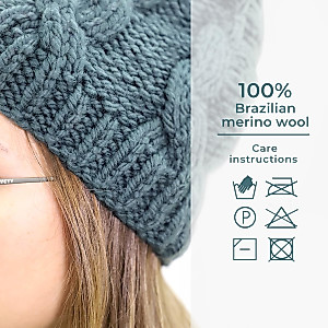 CIRCULO Supreme Merino Wool Yarn - 100% Brazilian Merino - Washable, Soft, Warm, and Luxurious - Perfect for Knitting & Crochet - Chunky - 73yds / 3.52oz (4095 - Rum)