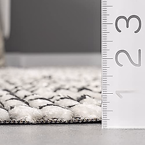 nuLOOM Tatiana Soft Shaggy Textured Modern Diamond Fringe Area Rug, 7' 10" x 10', Beige