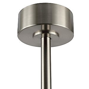 WINGBO 64 Inch DC Ceiling Fan without Lights, 5 Reversible Carved Solid Wood Blades, 6-Speed Noiseless DC Motor, Ceiling Fan No Light with Remote, Brushed Nickel Finish with Gray Blades, ETL Listed