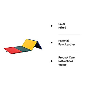 Gymnastics Mat 4 Pannel Foldding, 4x8x2 Gym Mat Gymnastic, 2 Inches Thick Lightweight Tumbling Mat Fitness Yoga Exercise Mat Home Equipment