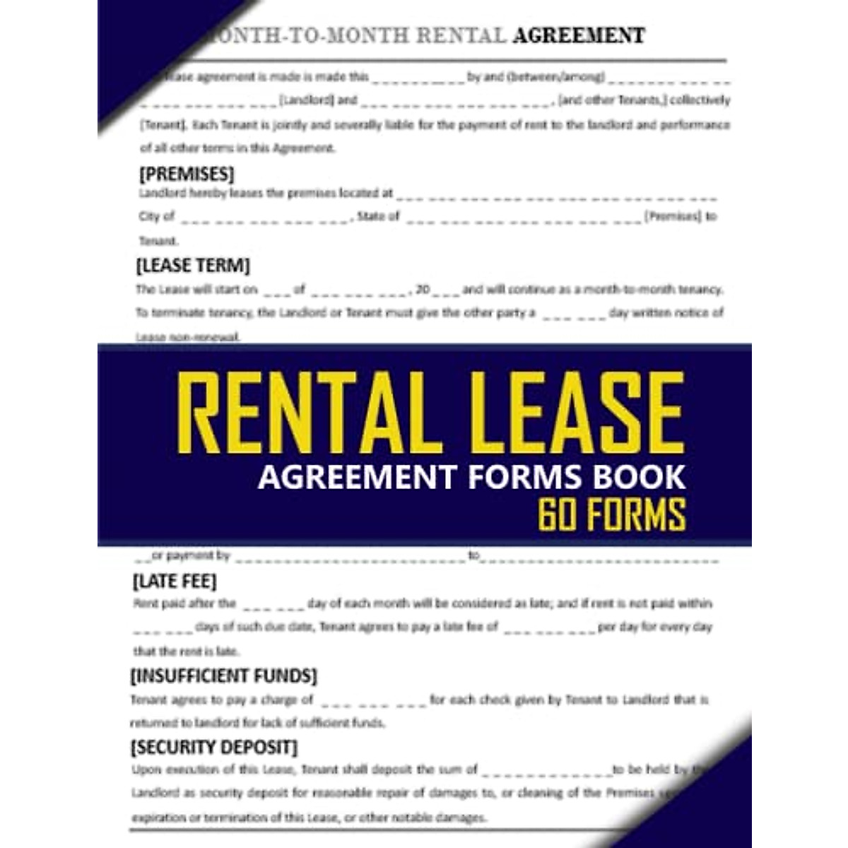 Rental Lease Agreement Forms Book: 60 Forms | Month To Month Tenancy Agreement Forms.