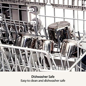 All-Clad Kitchen Accessories Stainless Steel Measuring Cup Set 5 Piece Cookware, Pots and Pans, Dishwasher Safe Silver