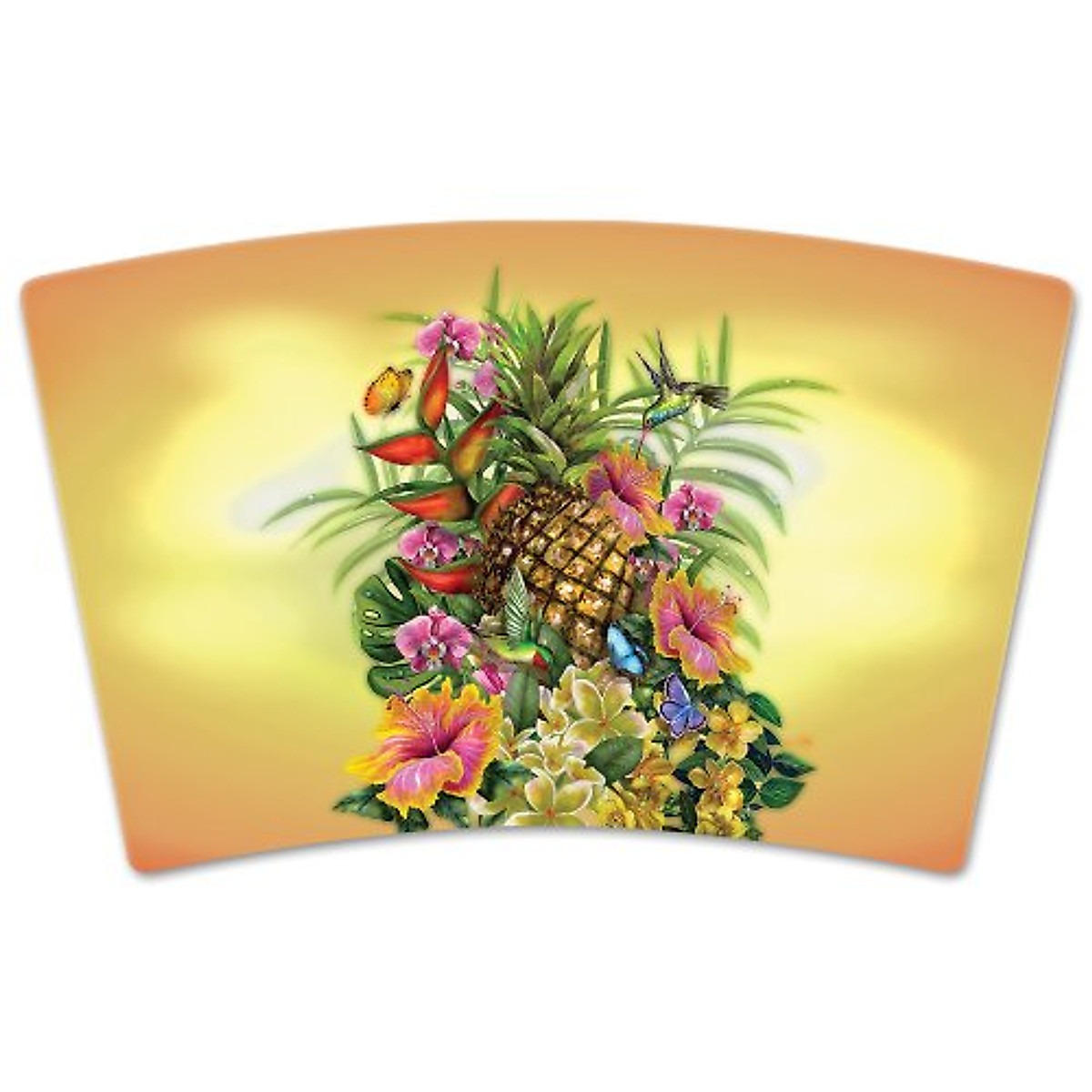 Mugzie "Pineapple" Stainless Steel Travel Mug with Insulated Wetsuit Cover, 20 oz, Black