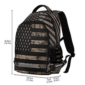 Kcldeci American Flag Camouflage Kids Backpack for Boys Girls USA Flag Camo Elementary Schoolbag Kindergarten Bookbags Preschool School Bag Toddler Book Bags Travel Bag