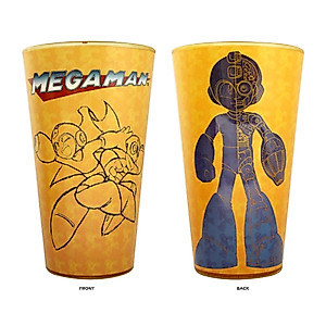 JUST FUNKY Capcorm Game Mega Man and Zero Pint Glass - Novelty Drinking Glasses Kids Gifts Toys, (16 OZ)
