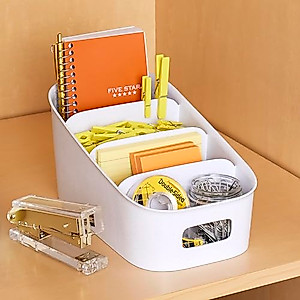 YouCopia ShelfBin Packet Organizer, 4-Tier Stairstep Raised Divided Bin, BPA-Free Storage Caddy for Kitchen Pantry and Cabinet Organization, Tea Bags, Medicine, and More