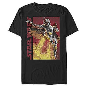 Star Wars Men's Big & Tall My Backpack's Got Jets T-Shirt, Black, Large Tall