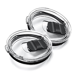 Replacement Yeti Tumbler Lid, 2Pcs 20oz Yeti Tumbler Magnetic Slider Replacement, Great Spill Proof Effect Coffee Cup Lids with Magnetic Slider Switch for 10/24oz Mug/10oz Lowball/Ozark Trail/OldStyle