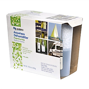 airBOSS Anywhere Dehumidifier, Fights Mildew and Odors, Fragrance Free, No Spills, 10.6 oz, Pack of 6