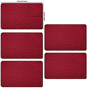 TVPFM 5 Pcs Armrest Covers,Couch Arm Covers Recliner Covers with Storage Pockets Armrest Protector Headrest Cover Armchair Slipcover for Recliner, Chair, Loveseat Sofa-N-3 Seater(5pcs)