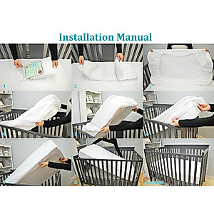 American Baby Company Waterproof Fitted Crib and Toddler Protective Mattress Pad Cover, White, for Boys and Girls, 52x28x9 Inch (Pack of 1)