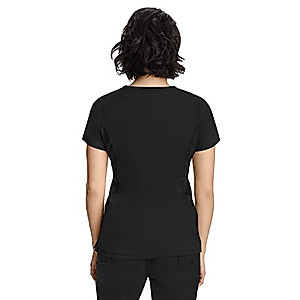 Healing Hands Yoga Scrubs Top for Women Purple Label 2 Pocket V-Neck Women's Scrub Top 2245 Juliet Black L