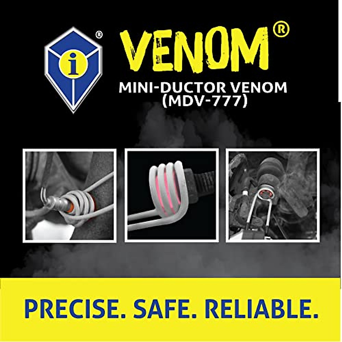 Induction Innovations - The Original Mini-Ductor Venom (MDV-777) - Handheld Induction Heater with 3 Basic Coils, Carrier Case & Manual for Safe & Damage-Free Removal of Seized Nuts, Bolts & More