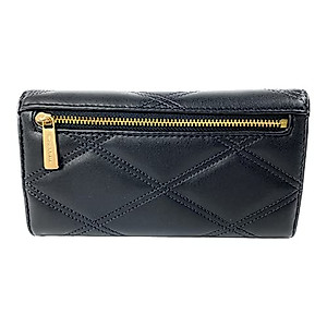 Michael Kors Jet Set Travel Large Trifold Wallet Vegan Leather (Black)