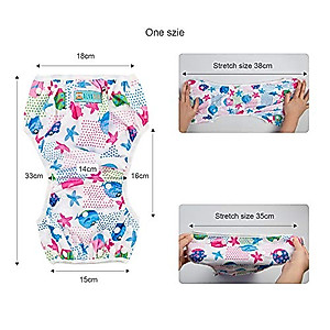 ALVABABY Swim Diapers 2pcs Baby & Toddler Snap One Size Reusable Adjustable Baby Shower Gifts Baby Boy SW09-10