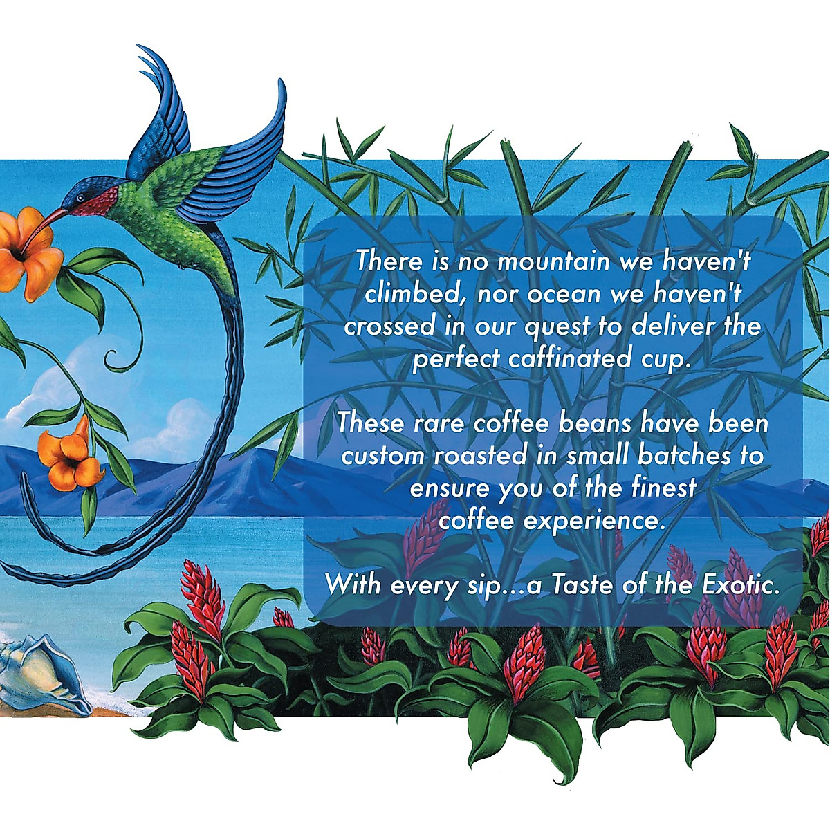 Magnum Exotics Coffee, Blue Mountain Coffee Blend - Medium-Light Roast, Whole Bean, Made from 100% Arabica Bean Coffee, Rich & Smooth Flavor, Fresh Roast - Blue Mountain Blend, 2 Lb