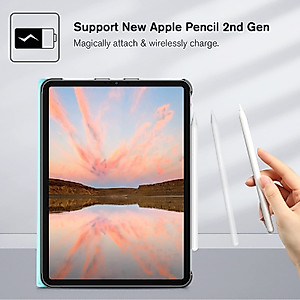 Fintie Case for iPad Pro 11-inch (4th / 3rd Generation) 2022/2021 - Multiple Angles Viewing Folio Stand Cover with Pencil Holder & Pocket, Also Fit iPad Pro 11" 2nd/1st Gen, Blossom