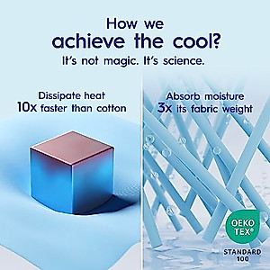 REST Evercool™ Cooling Comforter, Cooling Blanket for Hot Sleepers, Night Sweats, Menopause Hot Flash. Buttery Soft, Nontoxic, Hypoallergenic, Machine Washable, All Season Duvet, Blue Queen 90"x90"