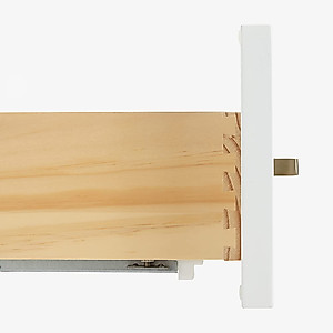 ARIEL 73" White Double Vanity, 1.5" Edge Pure White Quartz Countertop & Splash, Rectangular Sink, 4 Soft Closing Doors, 6 Full Extension Dovetail Drawers, Toe Kick, Satin Brass