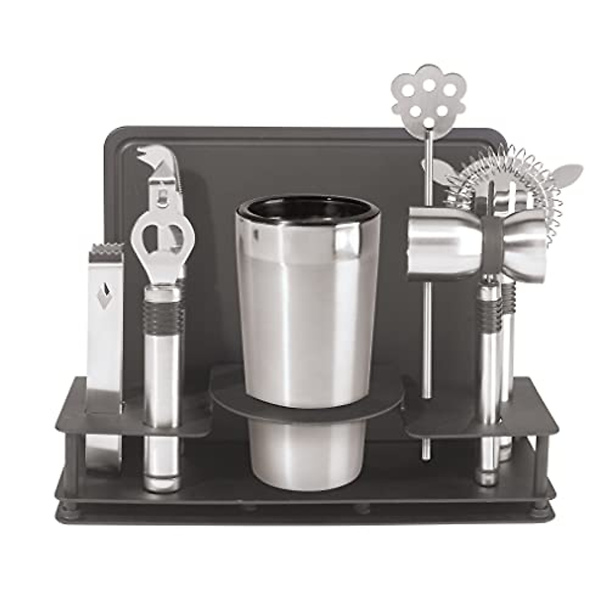 Oggi Pro Stainless-Steel 10-Piece Cocktail Shaker and Bar Tool Set