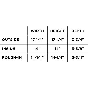 EZ-NICHES - USA - Ready for Tile Niche Preformed Bathroom Recess It Shower Shampoo Shelf (14" X 14")