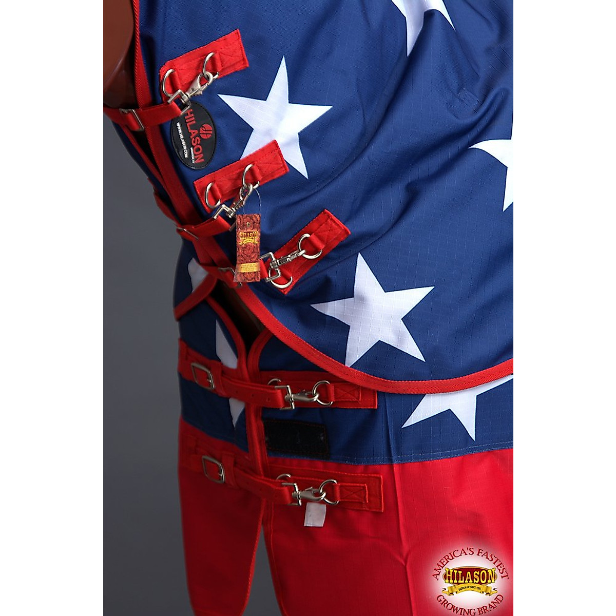 American Flag 72 in HILASON 1200D Waterproof Winter Horse Blanket Neck Cover Belly Wrap | Horse Blanket | Horse