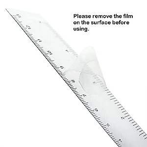 Muka 10 Pcs Bookmark Ruler, 5 Inch Plastic Ruler Measuring Tool-Gloss Clear